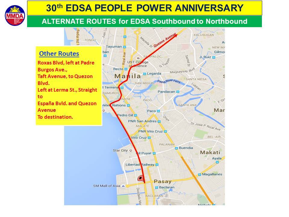 30th EDSA People Power Anniversary Alternate Routes | Pilipinas Daily